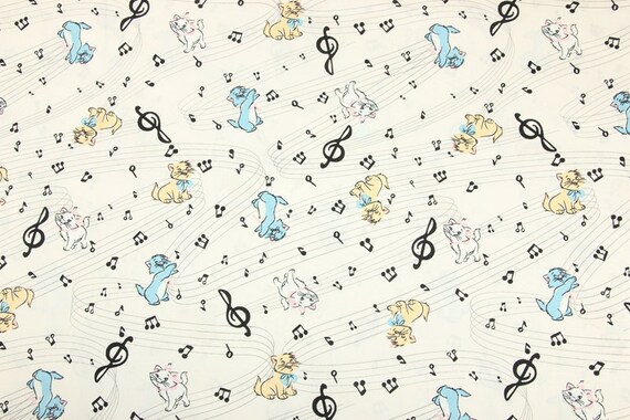Marie Cat Fabric Disney Aristocats Fabric 100% Cotton Cartoon - Etsy UK