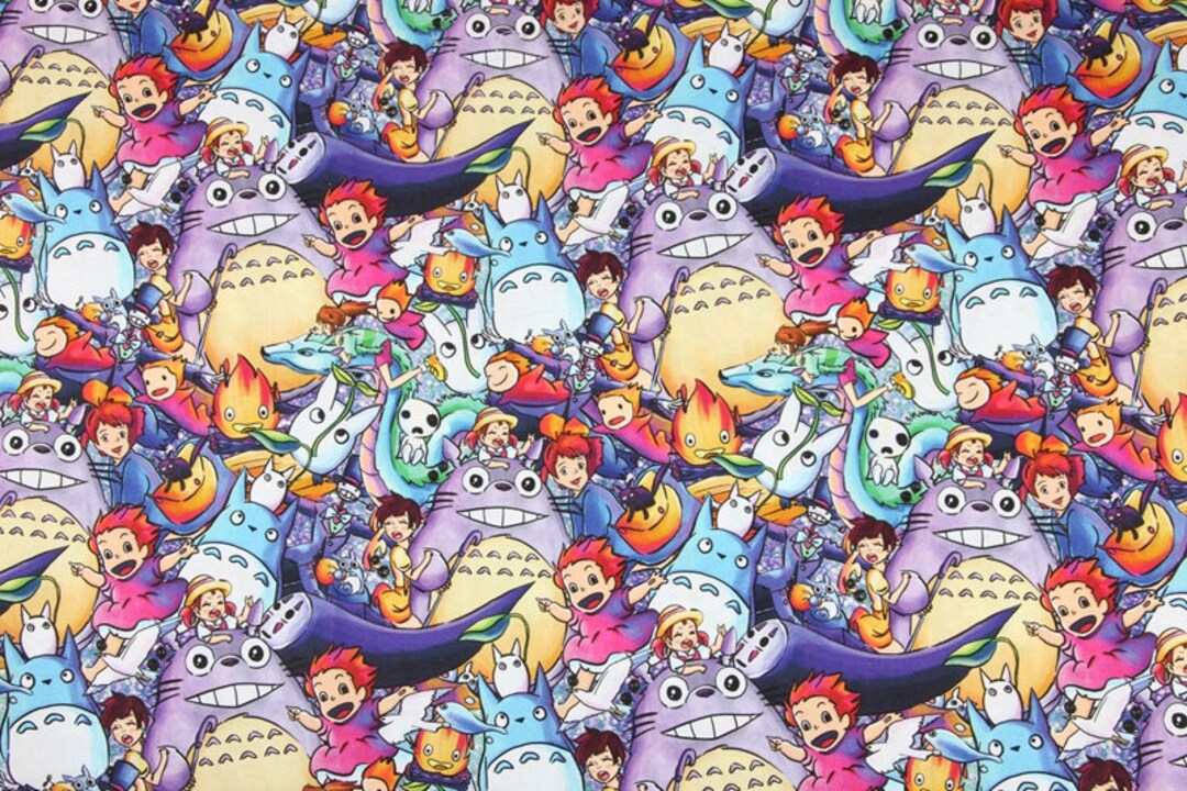Japanese Anime Fabric Animation Cartoon Fabric 100% Cotton Cartoon ...
