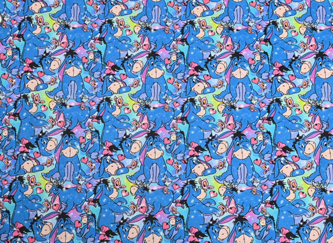 Winnie the Pooh Fabric Eeyore Fabric 100% Cotton Cartoon Cotton Fabric ...