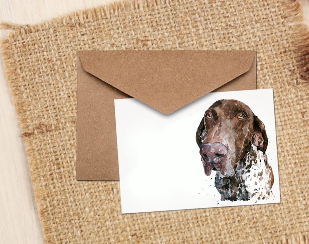 German Shorthaired Pointer the Thinker 2 Greeting/note Card.gsp Cards ...