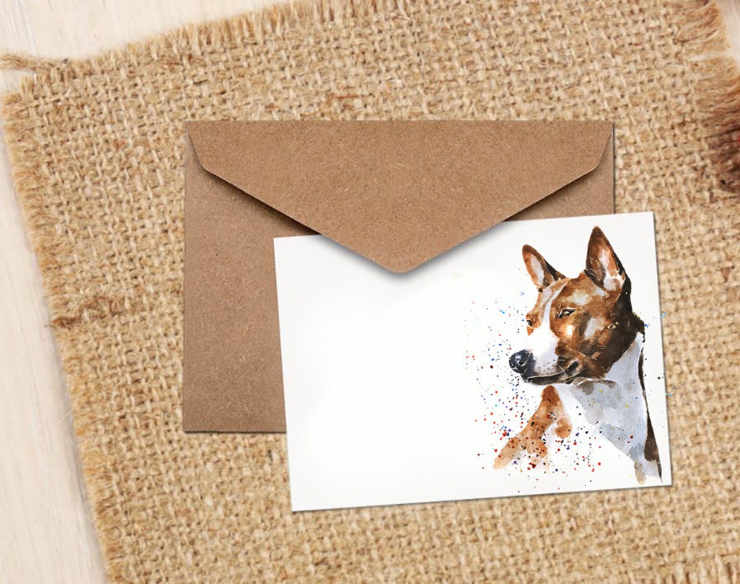 Basenji Dog Greeting/note Card.basenji Dog Cards,basenji Dog Note Cards ...