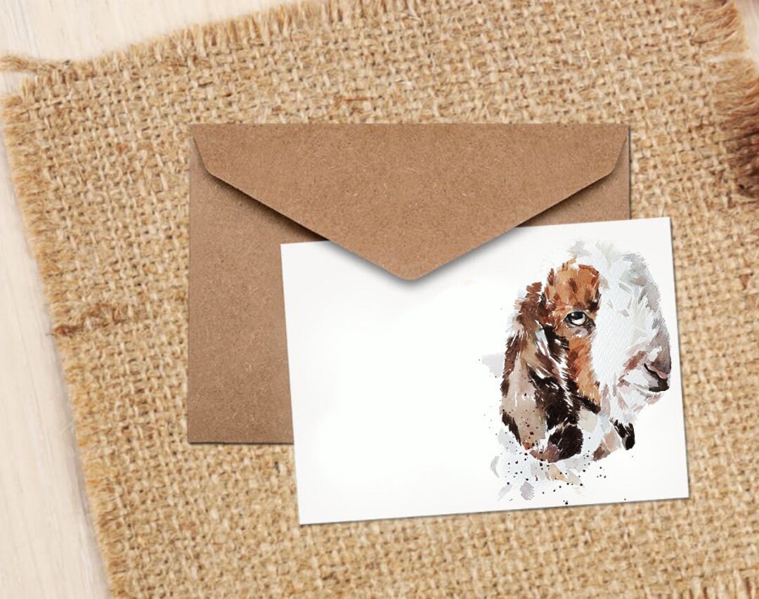 Boer Goat Greeting/note Card- Boer Goat Card, Boer Goat Greeting Card ...