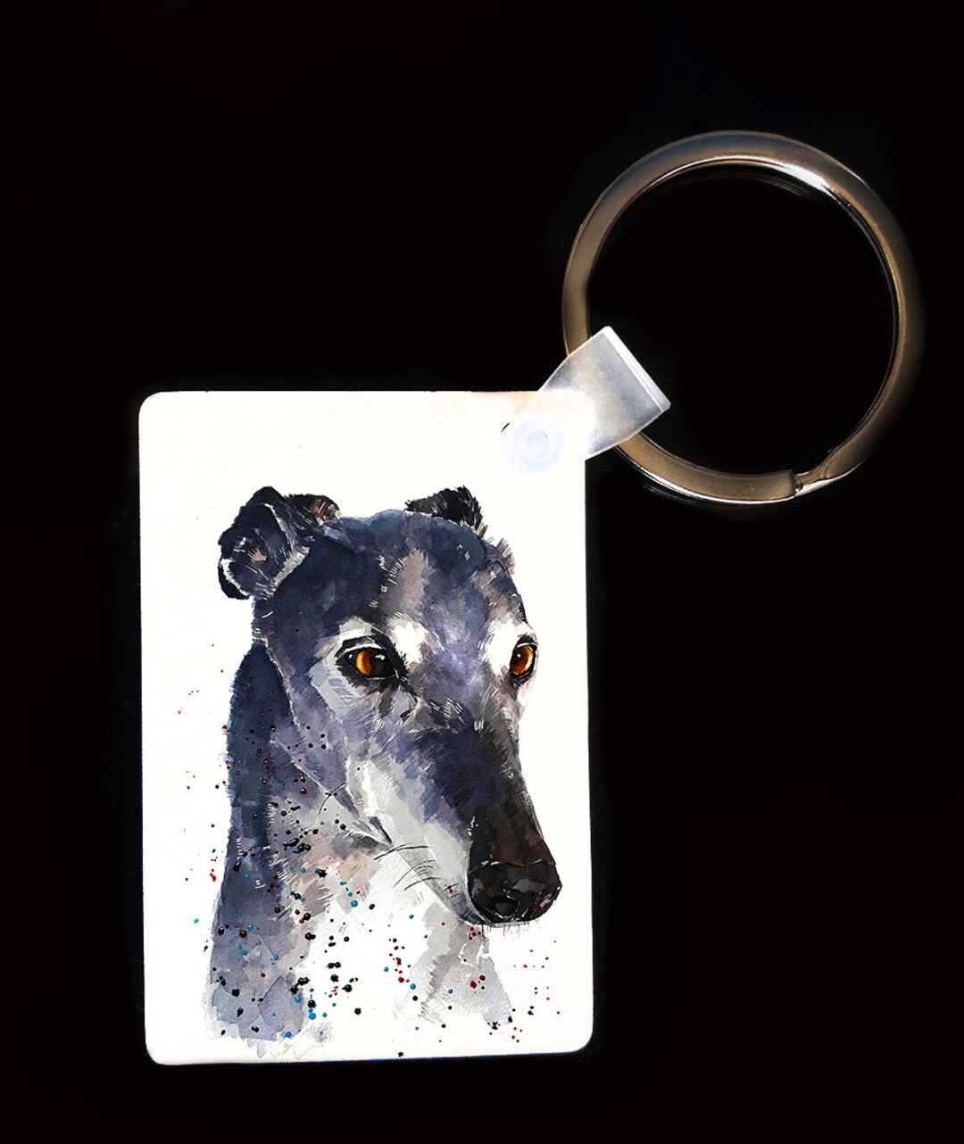 Sighthound Keyrings (assorted) .sighthound Art Keyring,whippet Dog ...