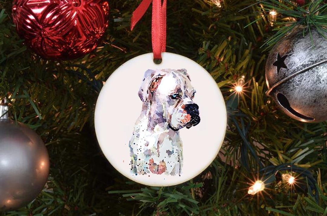 White German Boxer Tree Decoration.german Boxer Xmas Tree Decoration ...