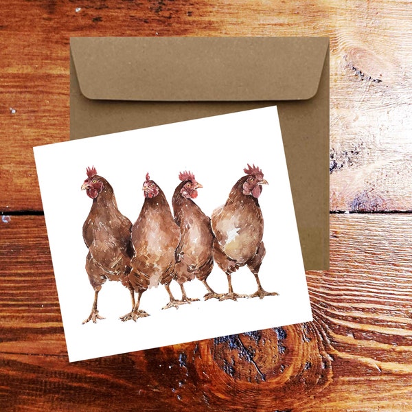 Chicken Greeting Card - Etsy UK