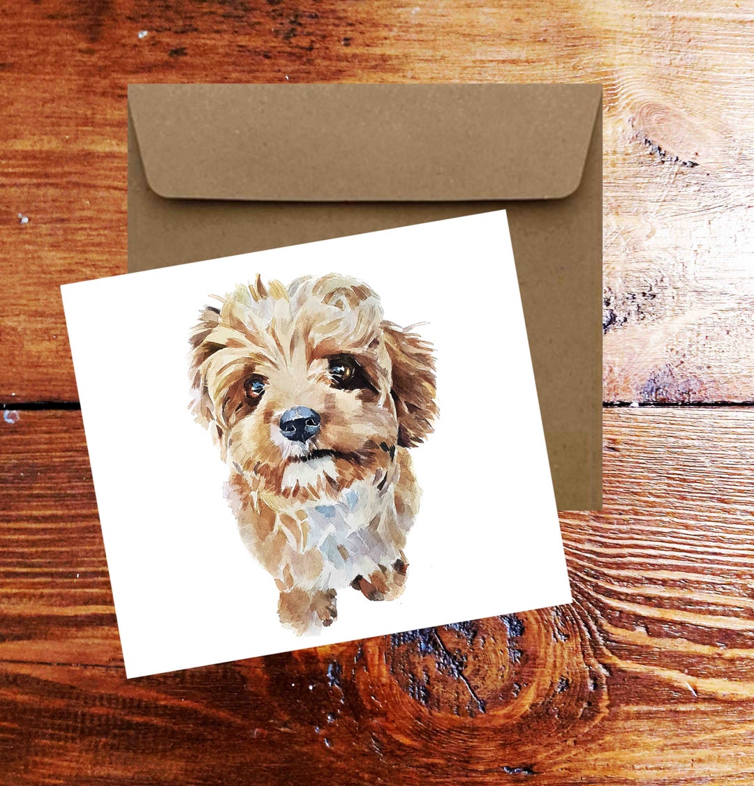Cavapoo Square Christmas/greeting Card- Cavapoo Dog Card, Cavapoo Dog ...