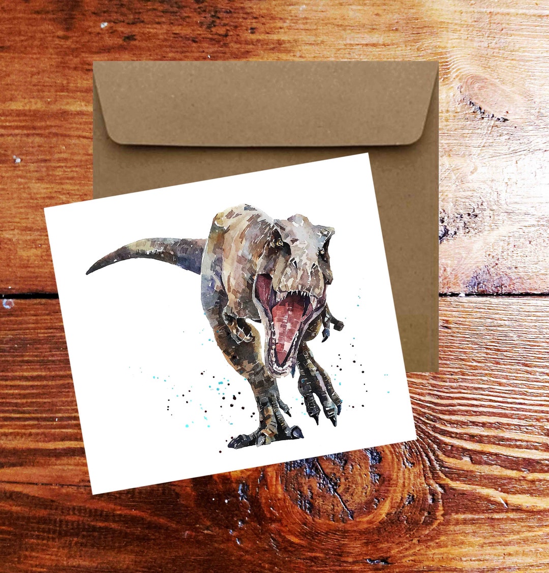 T Rex Greeting/note Card.t Rex Card,t Rex Greeting Card,t Rex Greeting ...