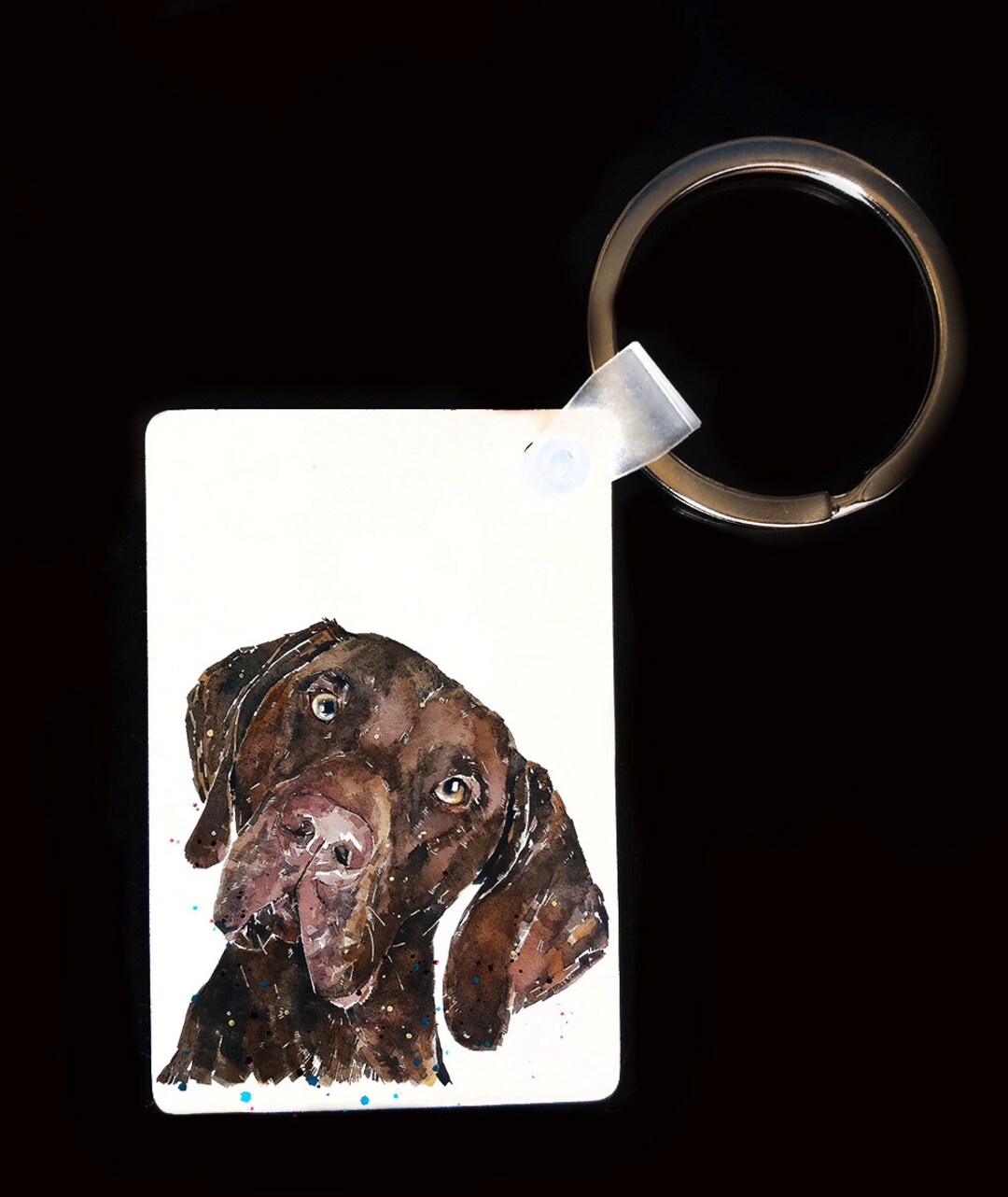 German Short Haired Pointer Keyrings (assorted) .GSP Dog Art Keyring ...