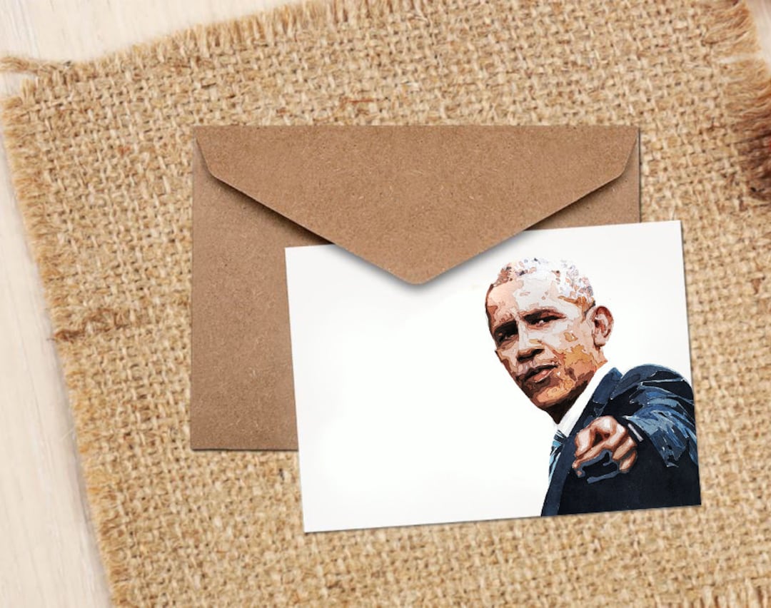 Barack Obama Greeting Card.barack Obama Card,barack Obama Greeting Card ...