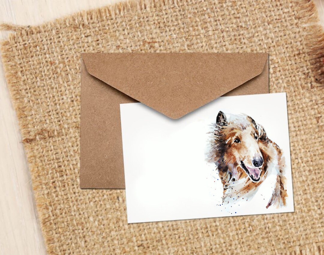 Rough Collie Greeting/note Card-rough Collie Cards,rough Collie Cards ...