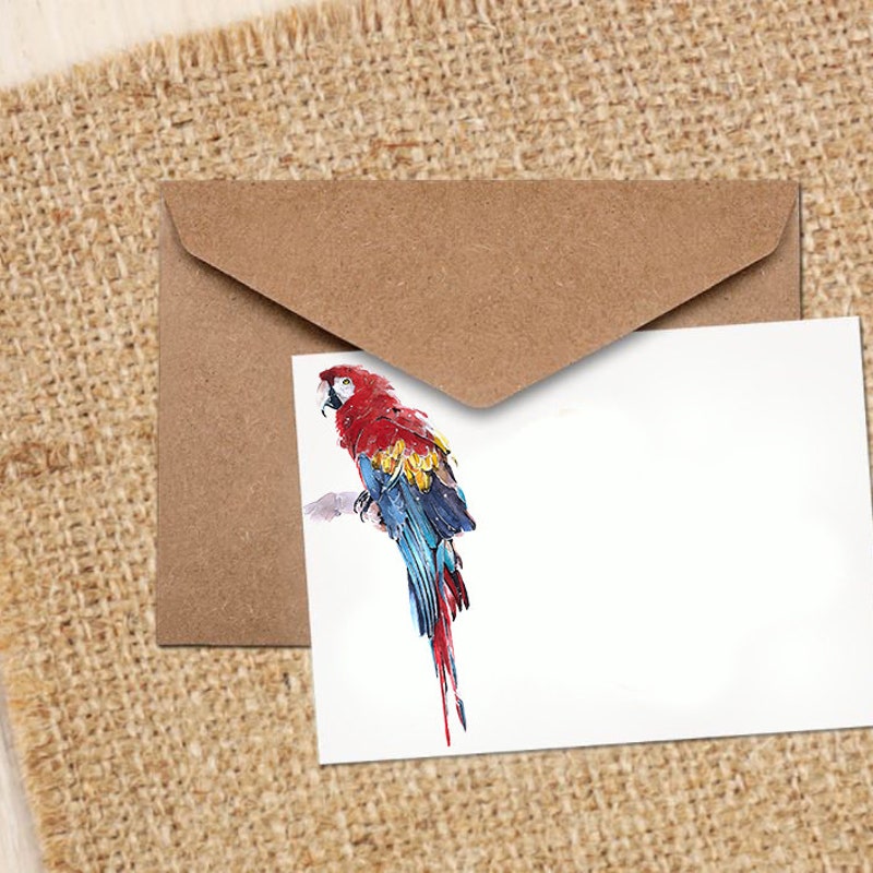 Parrot Card - Etsy