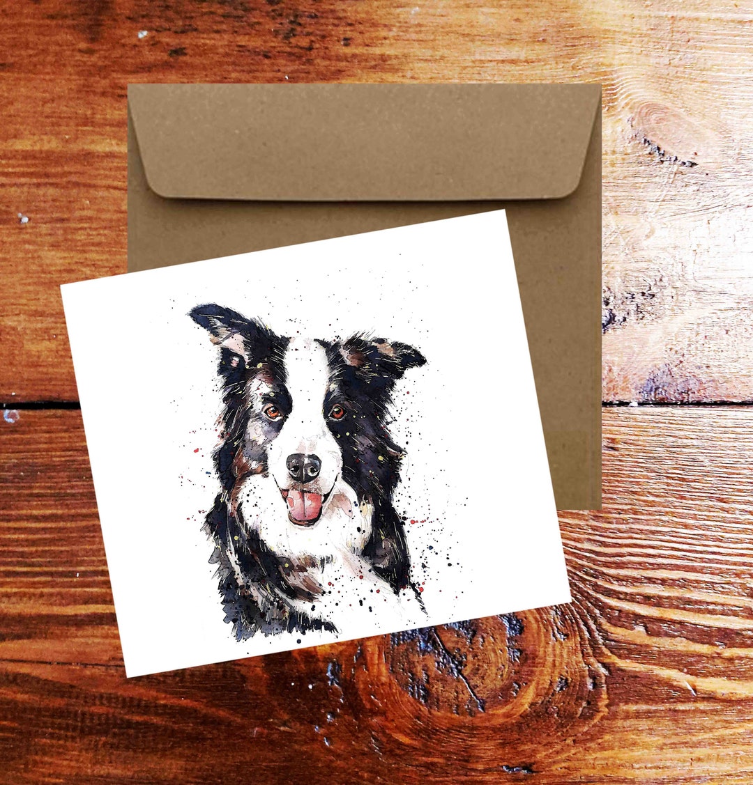 Border Collie Greeting/note Card.border Collie Card,border Collie Note ...
