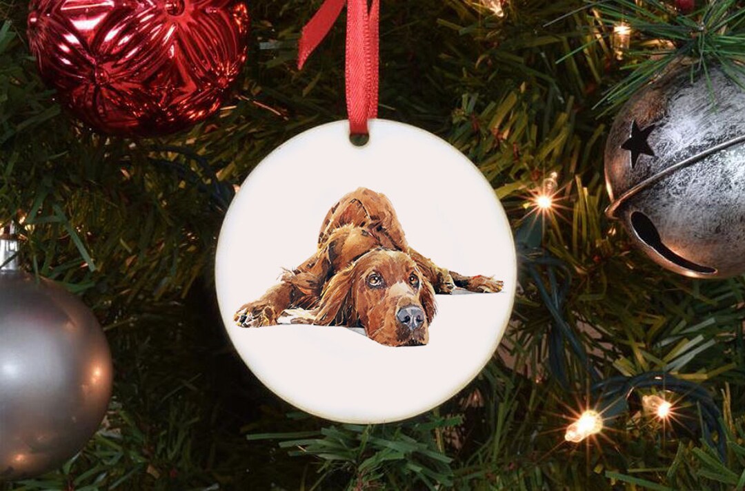 Red Setter Ceramic Circle Tree Decoration. Red Setter Xmas Tree ...