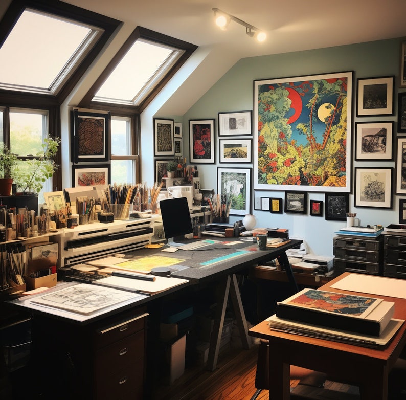 Spiritual Meditation Room Poster - Van Gogh Inspired I Spiritual Lights ...