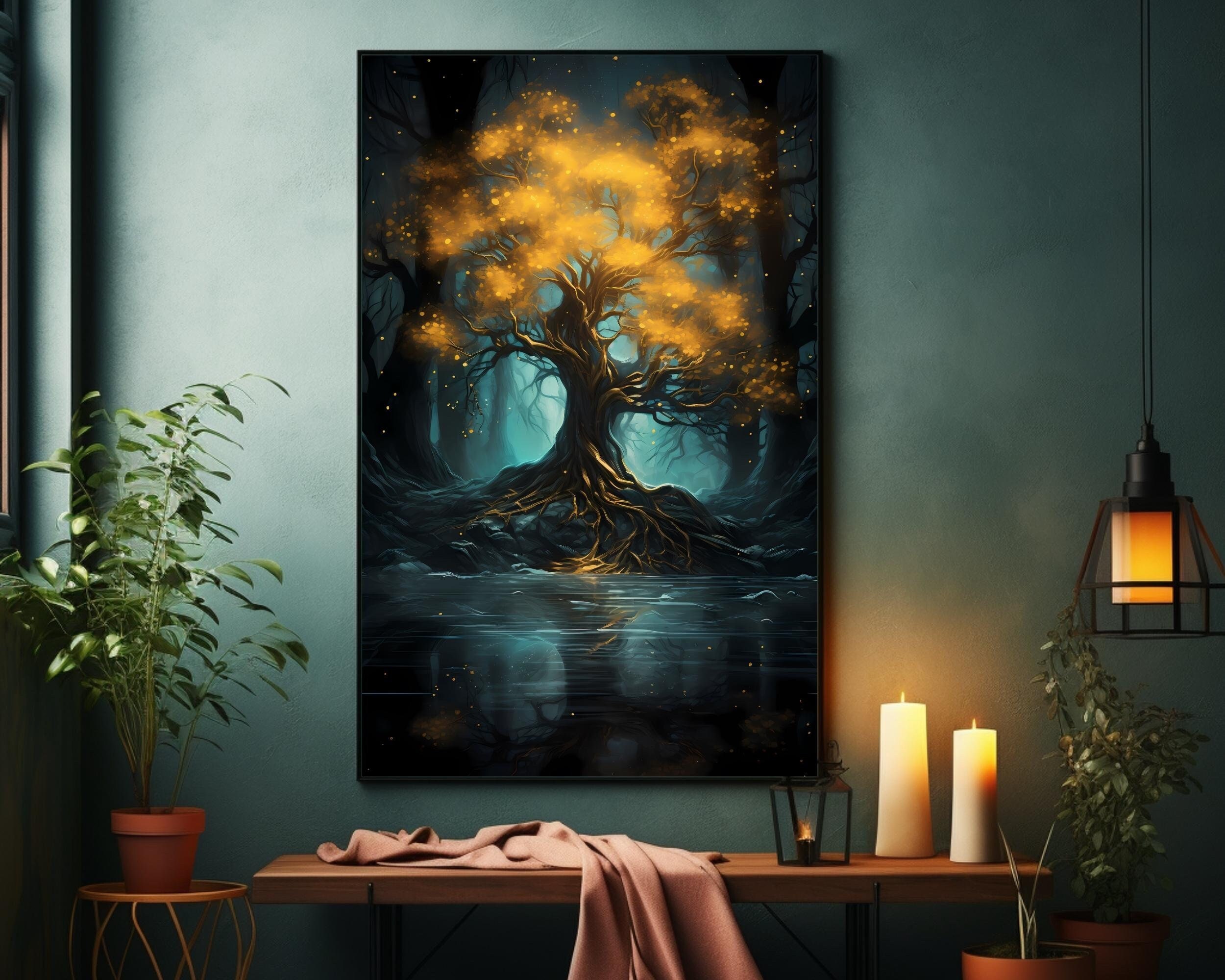 Magic Tree of Life Poster, Tree of Life Print, Natural Wall Art, Tree ...