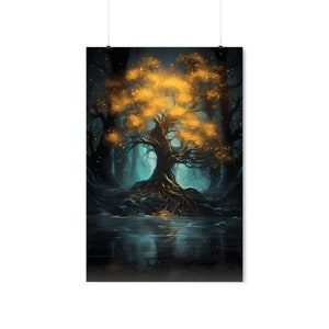 Magic Tree of Life Poster, Tree of Life Print, Natural Wall Art, Tree ...