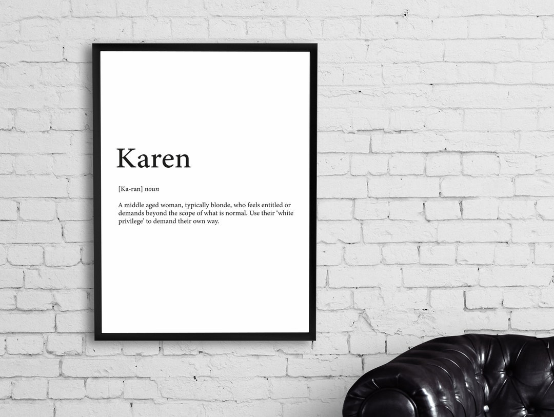 Karen Meme Dictionary Definition | Digital Download | Humorous Art ...