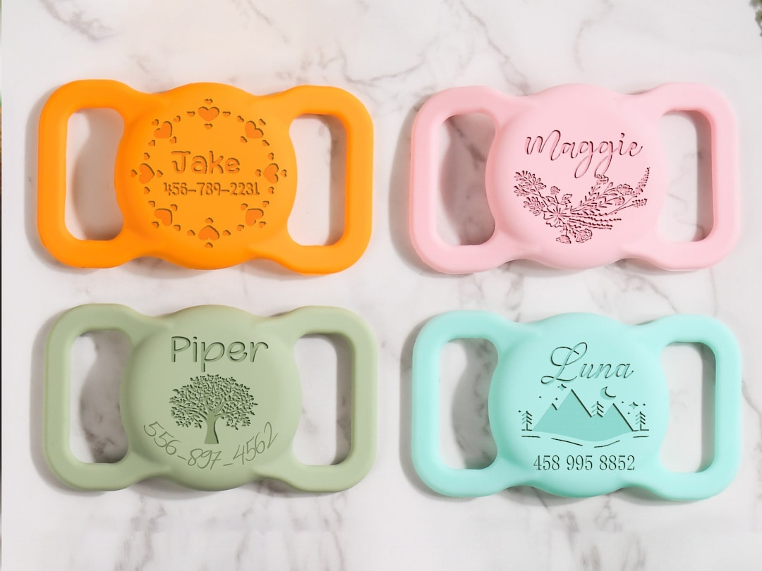 Personalized Dog Air Tag Case,slide on Dog Name Tag,custom AirTag Cat ...