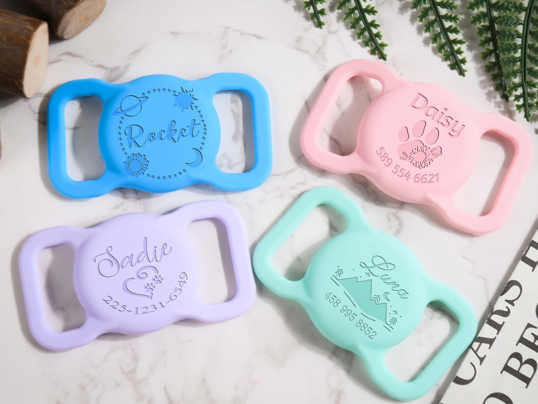 Personalized Dog AirTag Holder,custom Silicone Air Tag Case,dog Collar ...