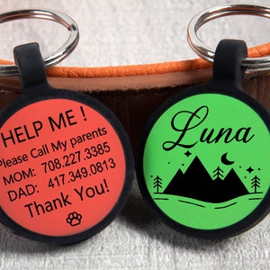 Personalized Dog Tag Silent Dog Tag for Pet Engraved Dog Tag,round ...