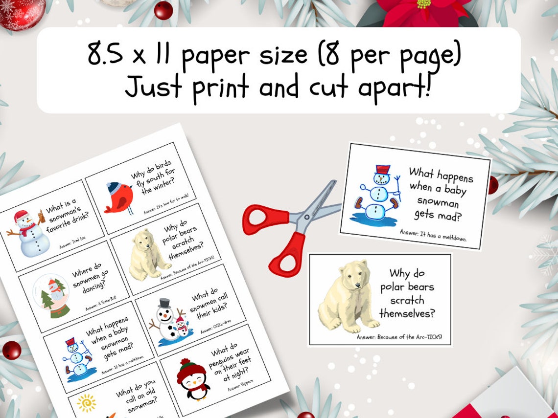 Winter Jokes for Kids, Printable Riddles, Christmas Cracker Jokes ...