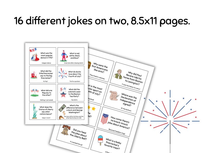 Fourth of July Jokes for Kids, Printable Jokes for Kids, Lunchbox Notes ...