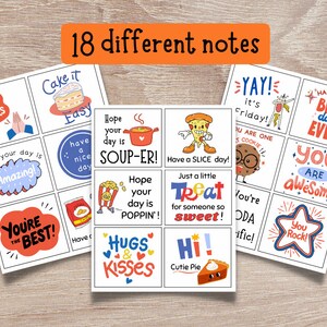 Fall Lunchbox Notes, November Lunchbox Notes, Printable Lunchbox Notes ...