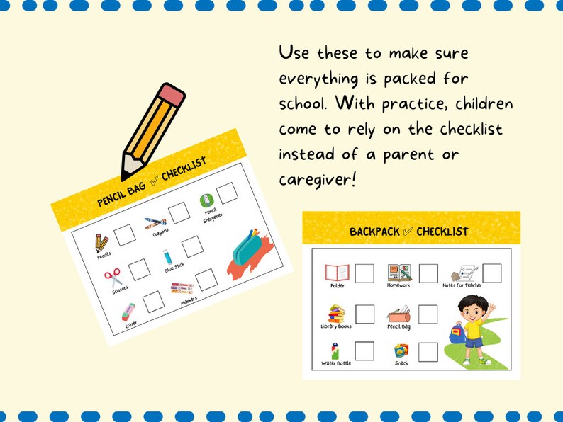 Visual Routine Checklists, Printable Before School Routine Checklist ...