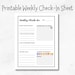Printable Weekly Check-in Sheet, Student Reflection Sheet, SEL, School ...