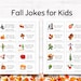 Fall Jokes for Kids, Printable Fall Lunchbox Notes, November Classroom ...