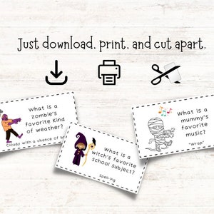 Halloween Jokes for Kids, Halloween Lunchbox Notes, Party Favors ...