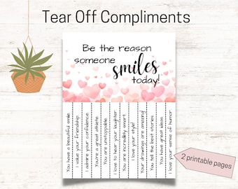 Printable Tear off Compliments, Random Acts of Kindness Activity ...