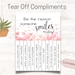 Printable Tear off Compliments, Random Acts of Kindness Activity ...