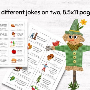 Fall Jokes for Kids, Printable Fall Lunchbox Notes, November Classroom ...