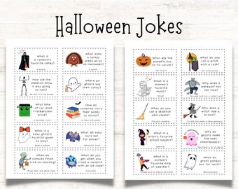 Halloween Knock Knock Jokes for Kids, Halloween Lunchbox Notes, Party ...