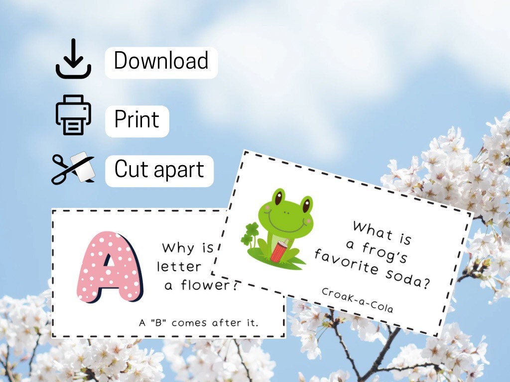 Spring Lunchbox Notes, Jokes for Kids, Printable Jokes for Kids ...