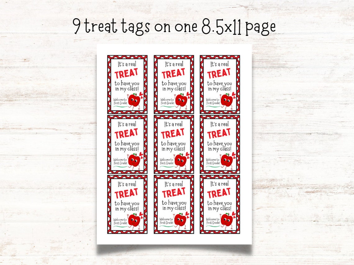 Printable Back to School Gift Tag, Welcome to First Grade Gift Tag ...