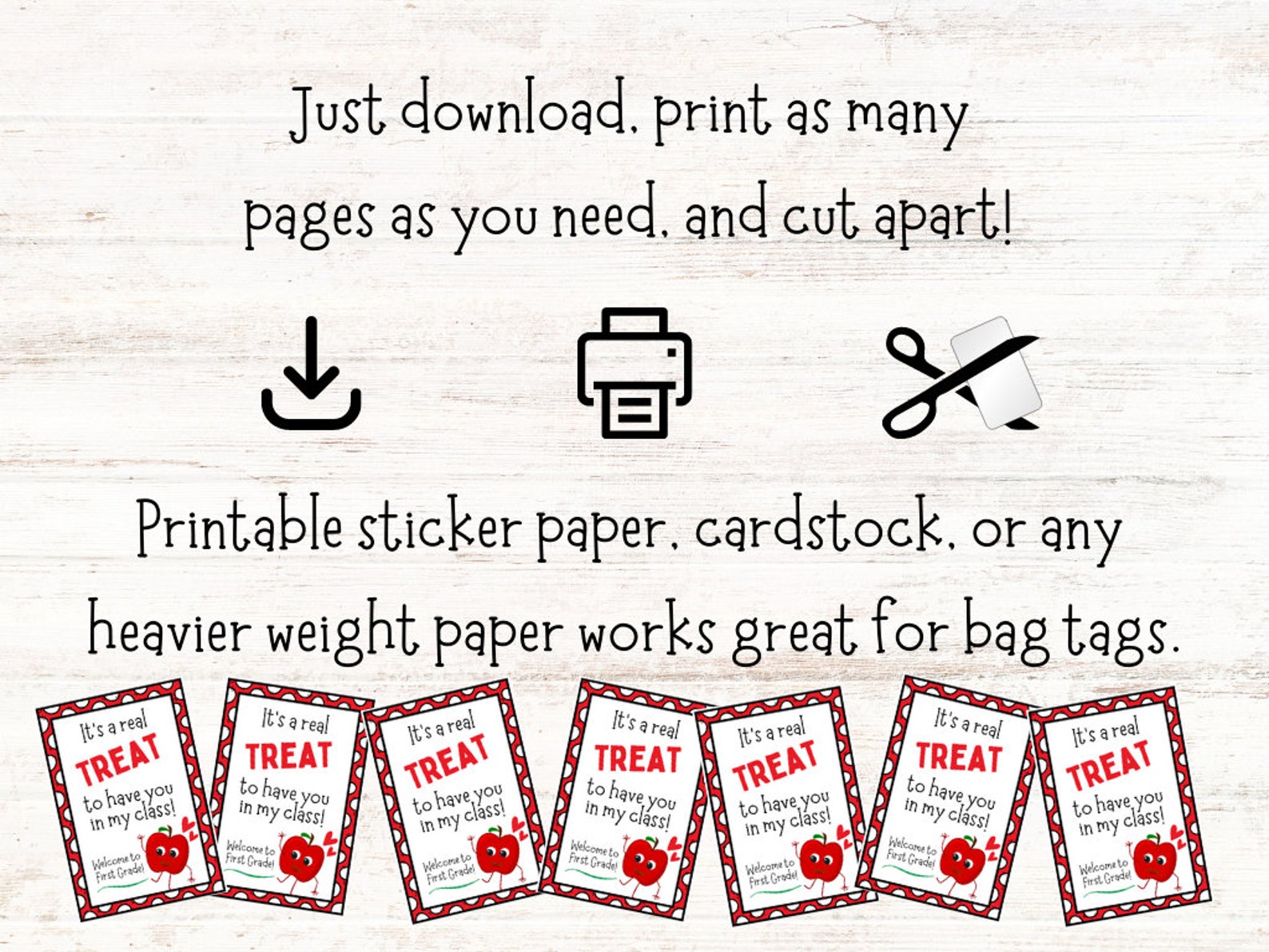 Printable Back to School Gift Tag, Welcome to First Grade Gift Tag ...