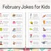 February Jokes for Kids, Printable Jokes for Kids, Lunchbox Notes ...
