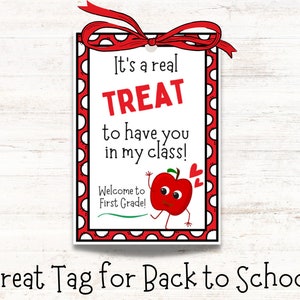 Printable Back to School Gift Tag, Welcome to First Grade Gift Tag ...