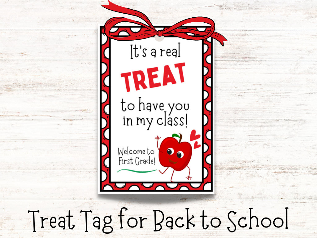 Printable Back to School Gift Tag, Welcome to First Grade Gift Tag ...