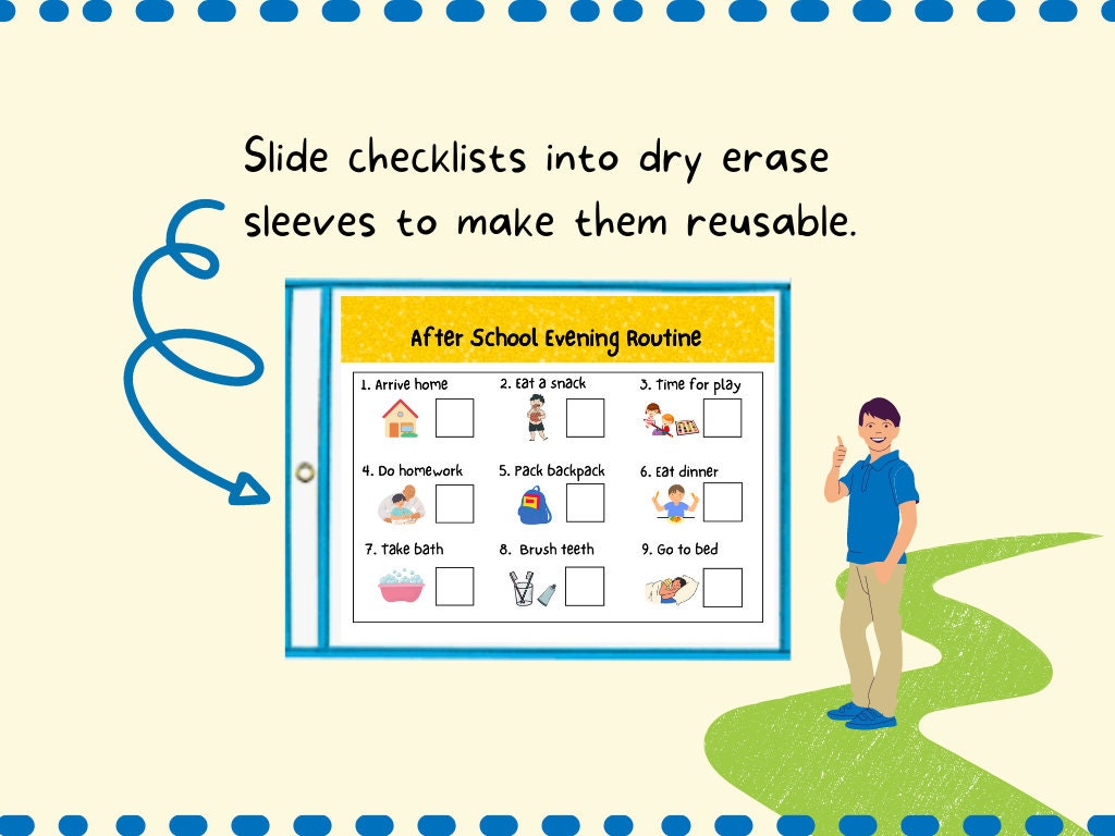 Visual Routine Checklists, Printable Before School Routine Checklist ...