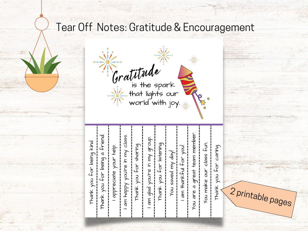 Tear off Compliments, Encouragement Notes, Printable Tear off Notes ...