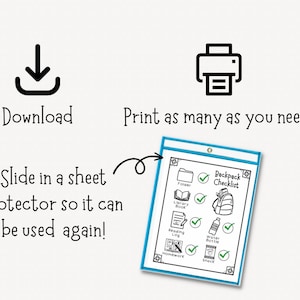 Backpack Checklist, School Backpack Checklist, Printable Backpack ...