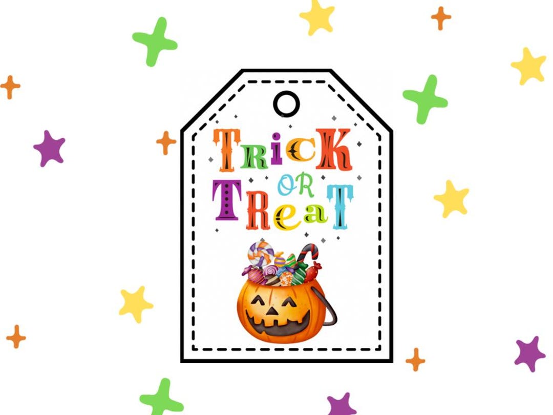 Printable Halloween Gift Tag, Jack-o-lantern Gift Tag, Pumpkin Gift Tag ...