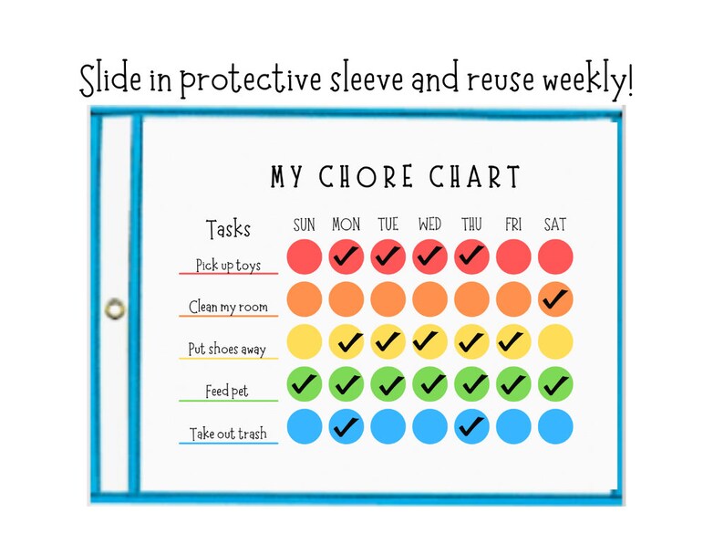 Printable Chore Chart, Weekly Chore Chart, Daily Chore Chart, Daily ...
