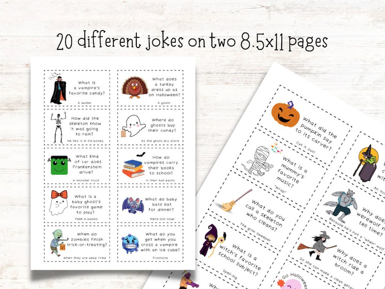 Halloween Jokes for Kids, Halloween Lunchbox Notes, Party Favors ...