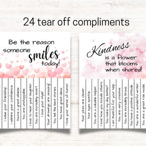 Printable Tear off Compliments, Random Acts of Kindness Activity ...