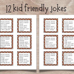Halloween Knock Knock Jokes for Kids, Halloween Lunchbox Notes, Party ...