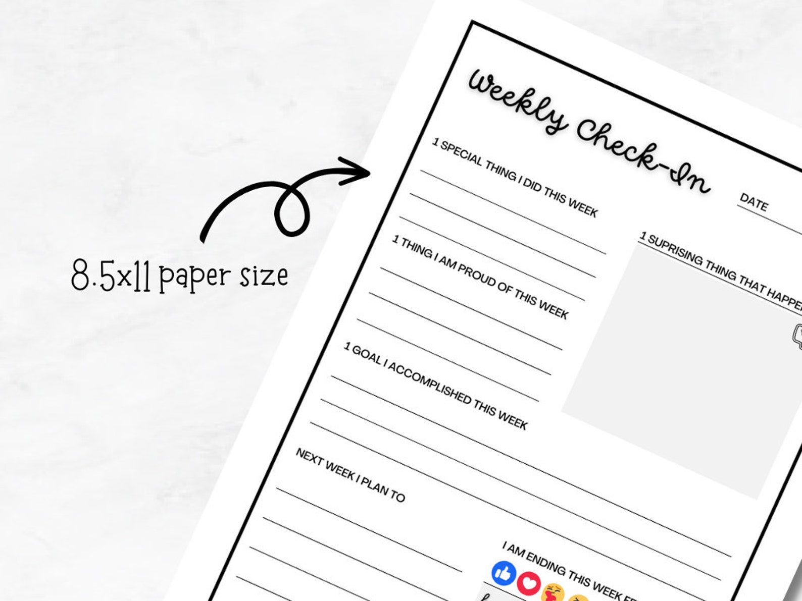 Printable Weekly Check-in Sheet, Student Reflection Sheet, SEL, School ...